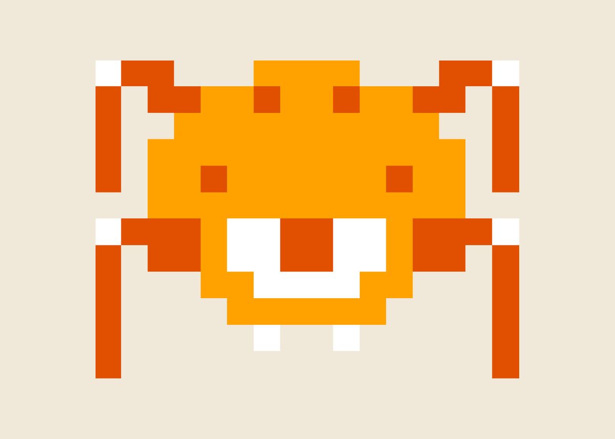 'Zelda Enemy Red Tektite' Poster, picture, metal print, paint by ...