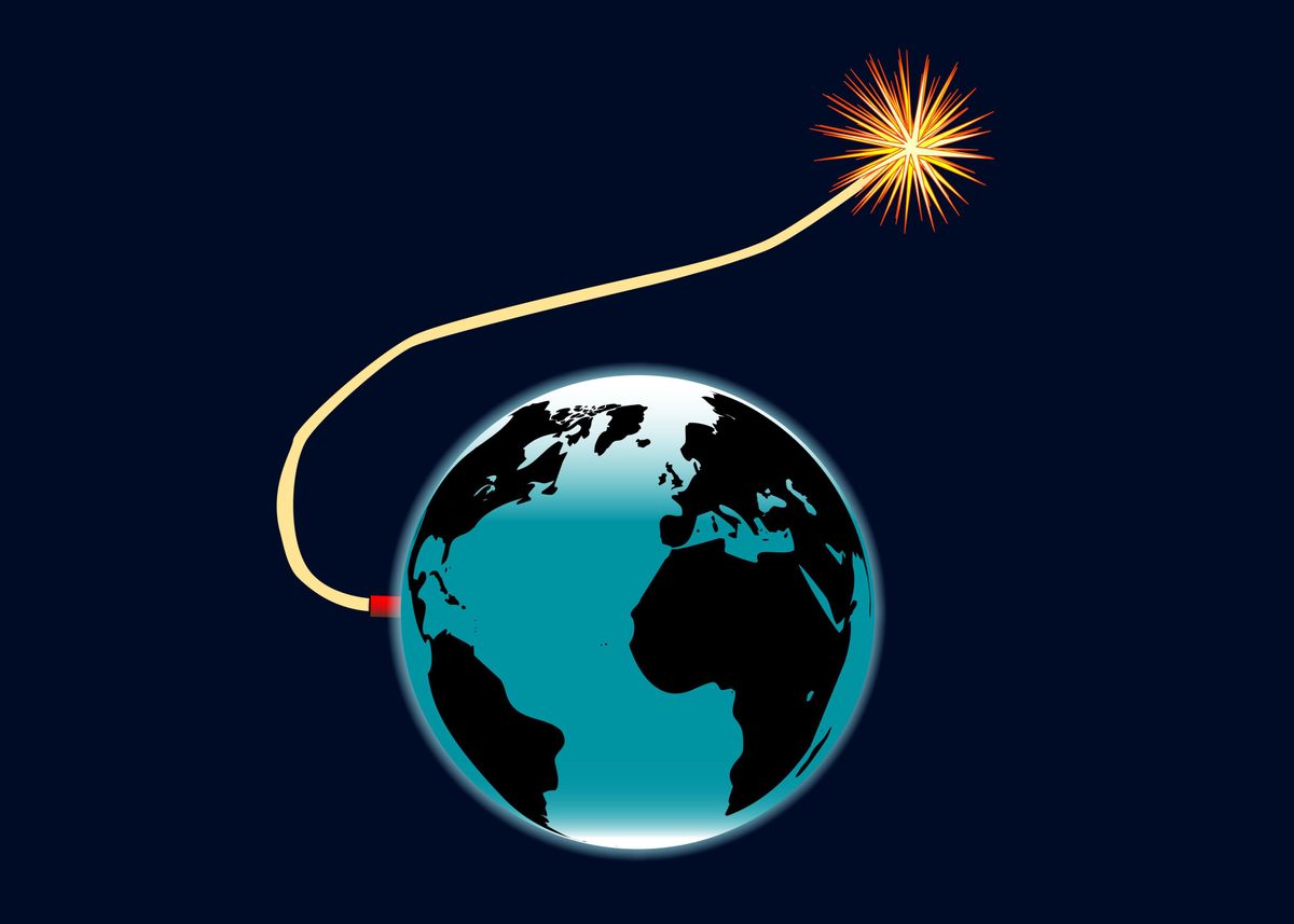 'Earth Bomb' Poster, picture, metal print, paint by HomeStead Digital ...