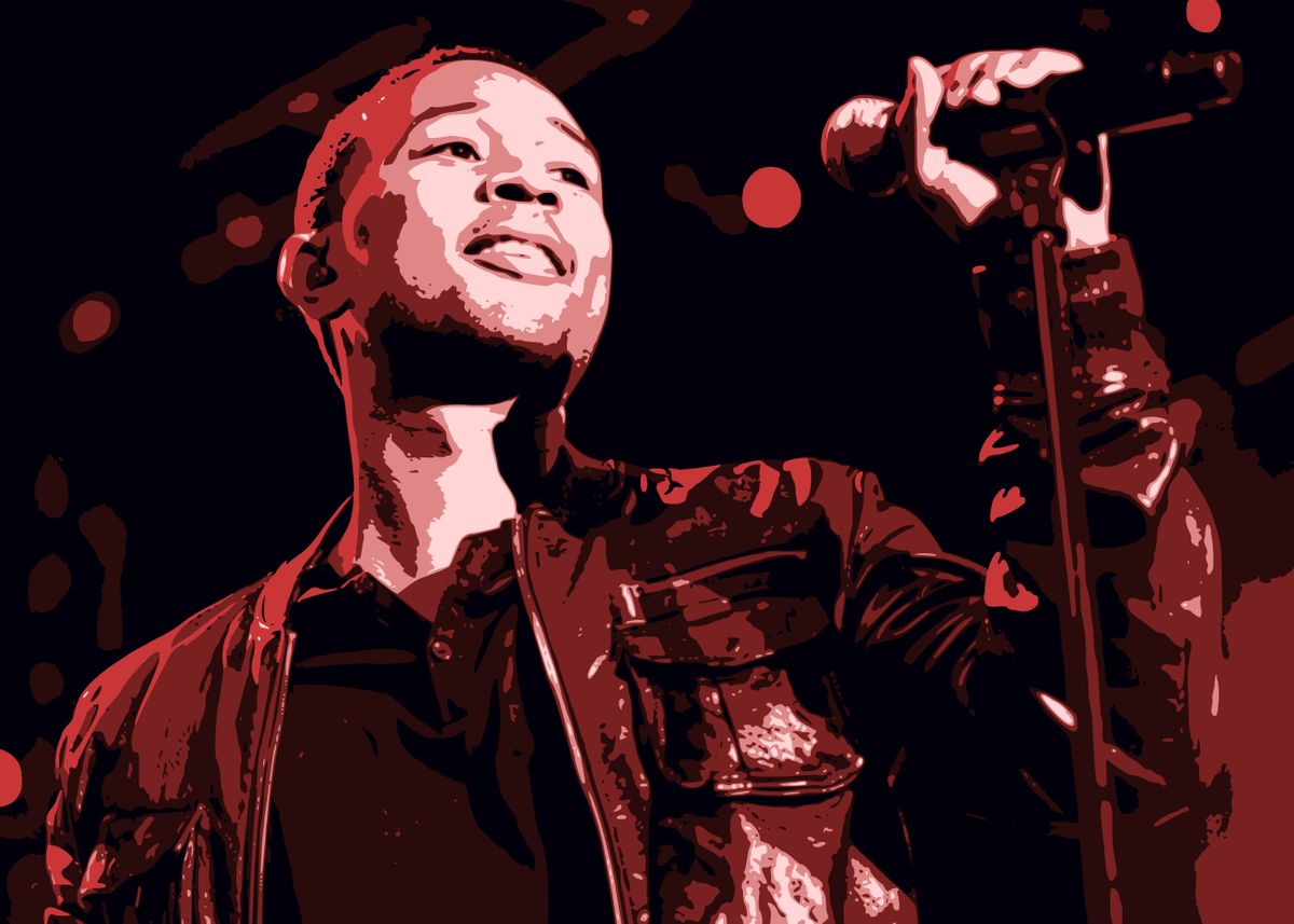 'John Legend ' Poster, picture, metal print, paint by Josh B | Displate