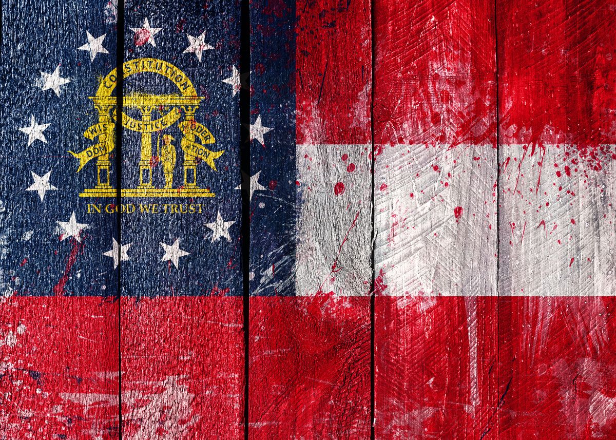 'GEORGIA FLAG' Poster, picture, metal print, paint by Giordano Aita ...