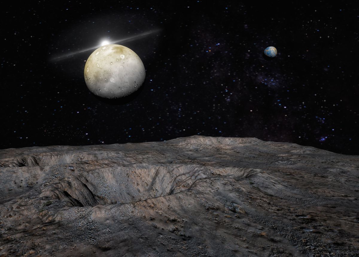 'Moon and Earth' Poster by Alain Gaymard | Displate