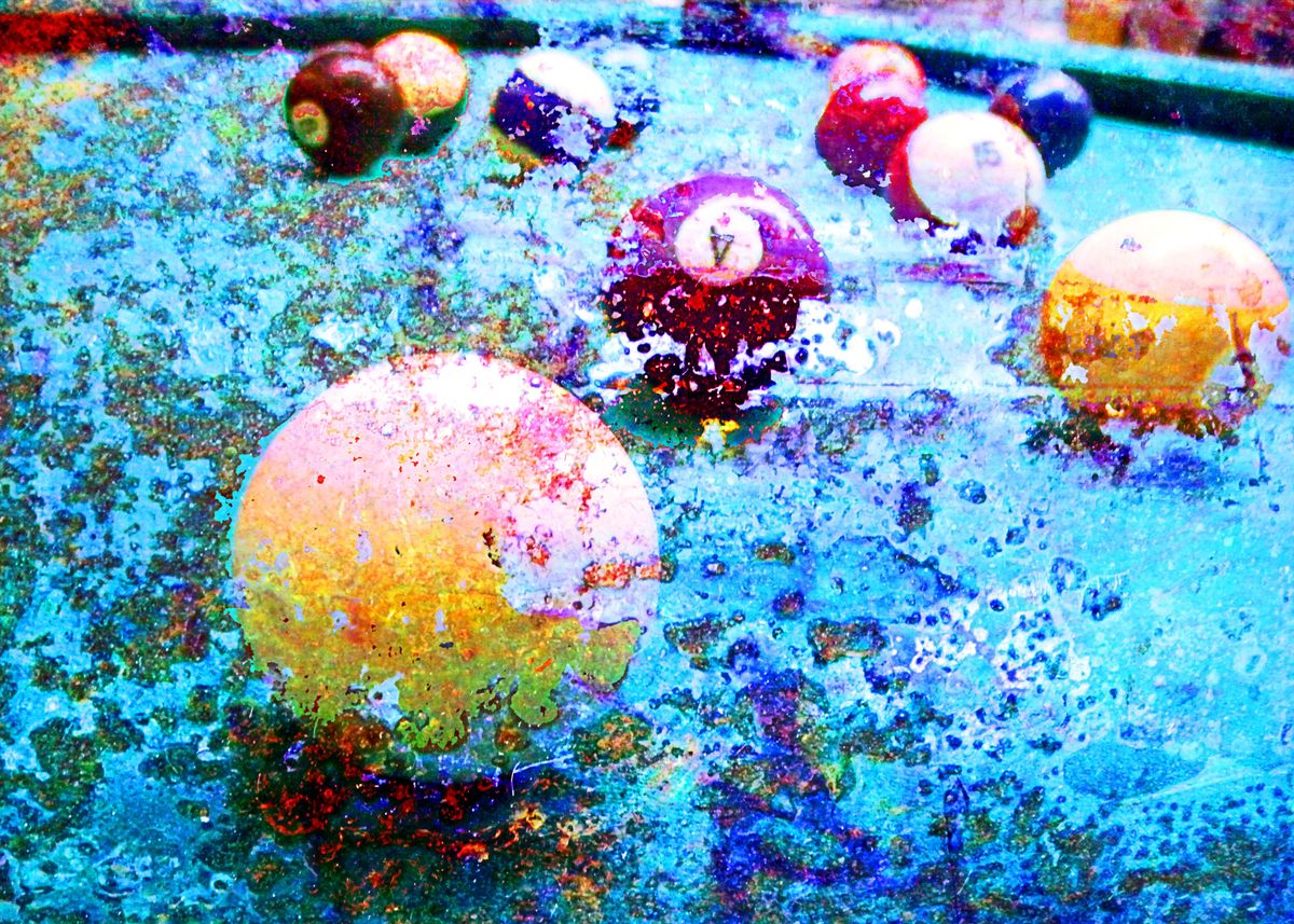 'Pool table art 2' Poster, picture, metal print, paint by takumipark ...