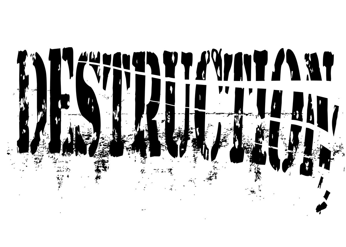 'Destruction' Poster by HomeStead Digital | Displate