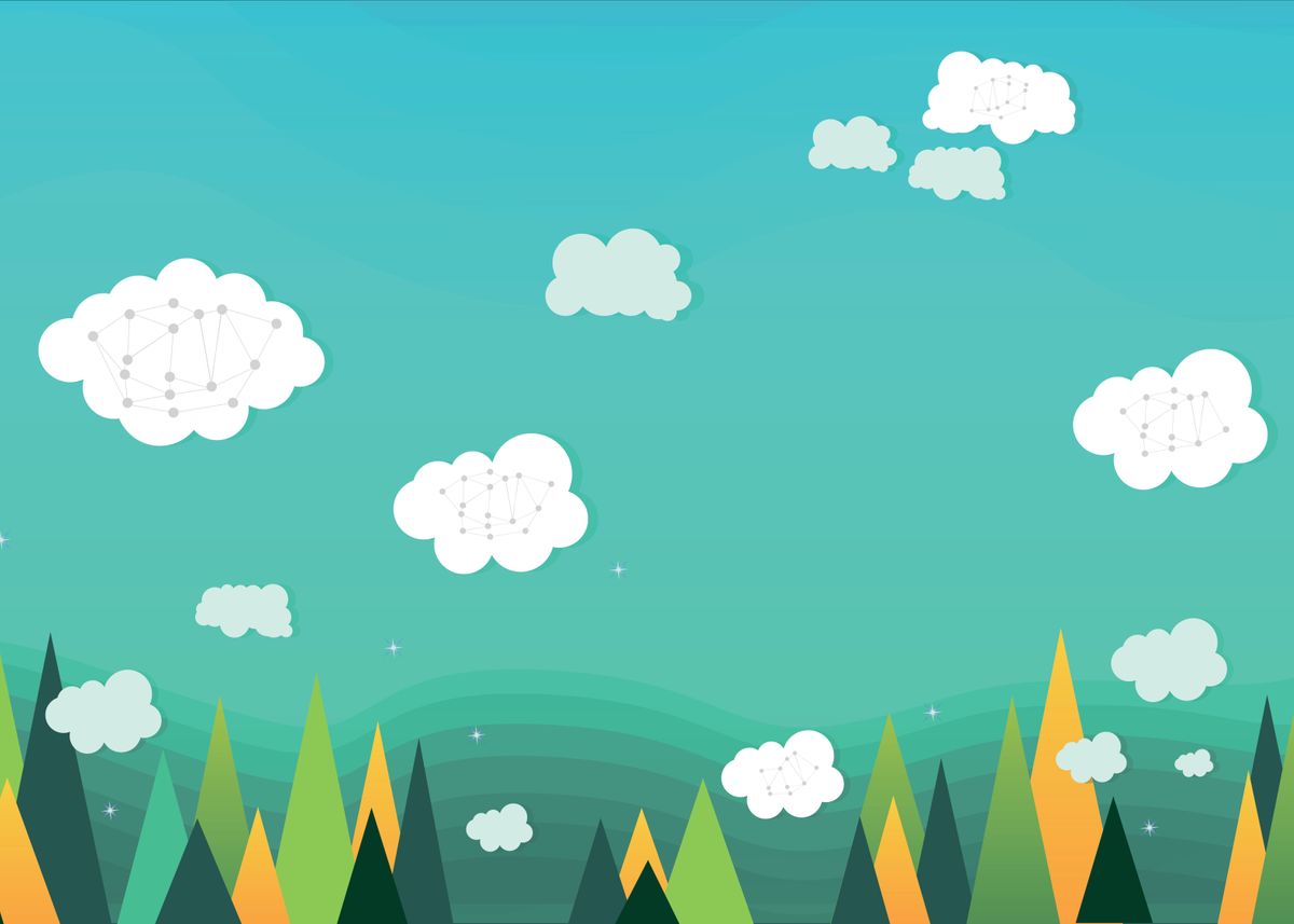 'Cloud storage' Poster, picture, metal print, paint by Veronica ...