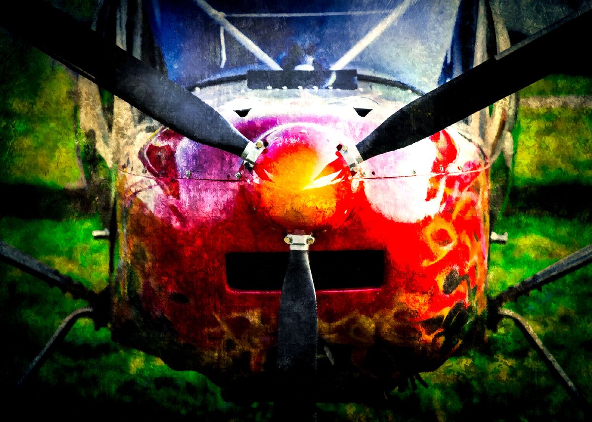 'Small Red Plane' Poster, picture, metal print, paint by Art Ofphotos ...