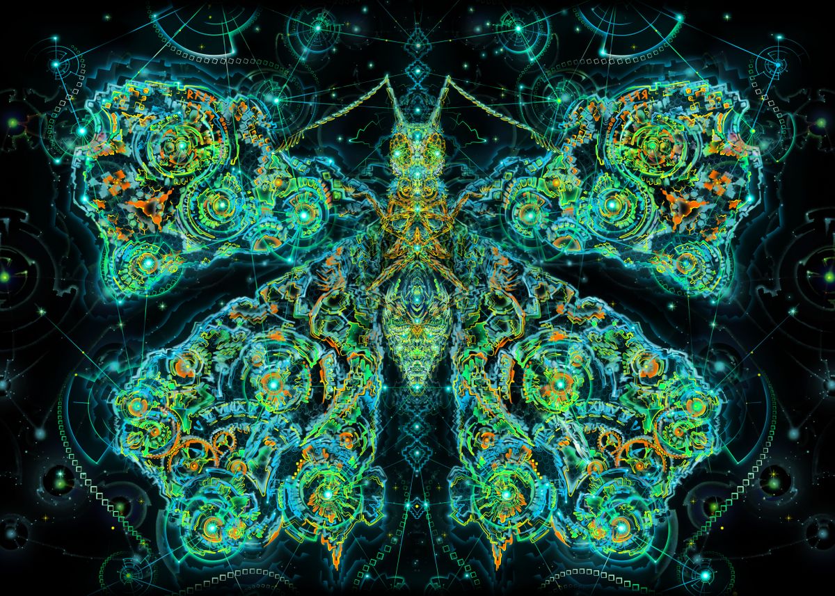 'Galactic butterfly ' Poster by IHTI ANDERSON | Displate