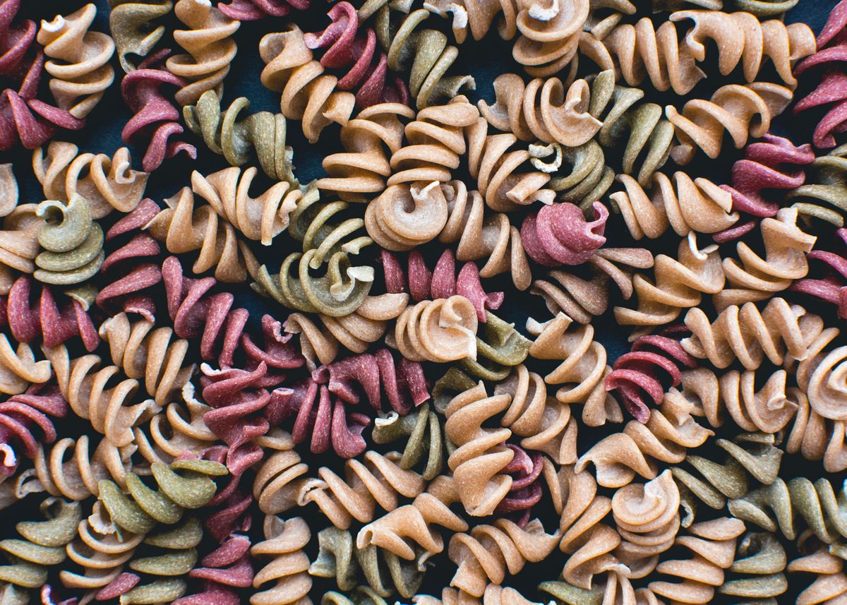 'Fusilli Pasta Table' Poster, picture, metal print, paint by Create ...