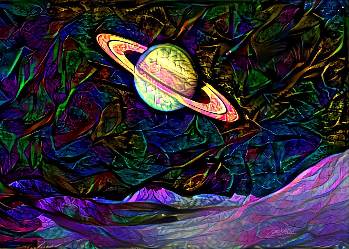 'Space Desolation Planet' Poster, picture, metal print, paint by ...