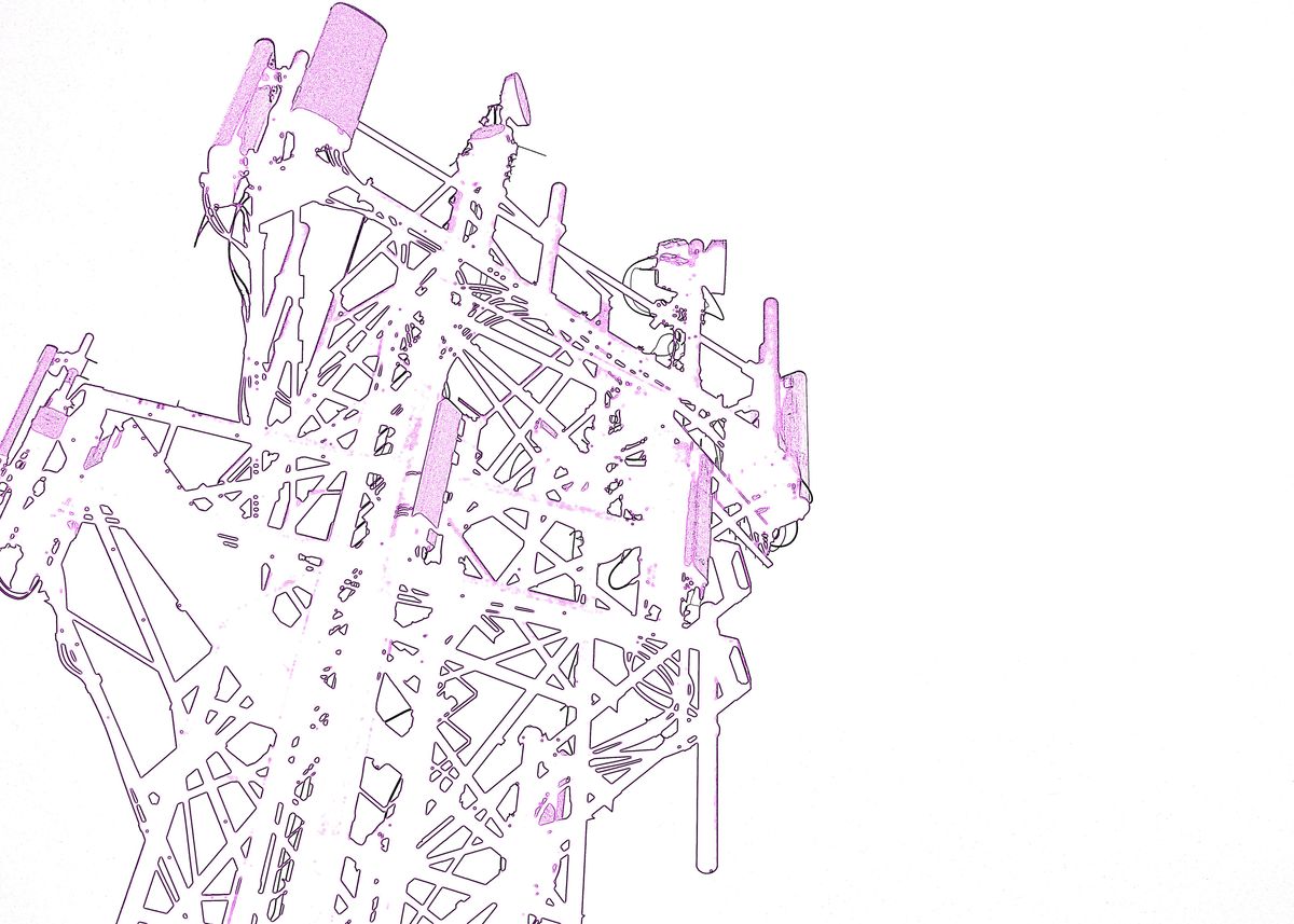 'Pylon VII' Poster by Monoglyph | Displate