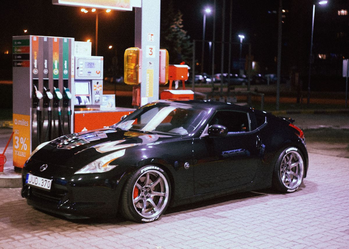 'Nissan 370z gas station' Poster, picture, metal print, paint by ...