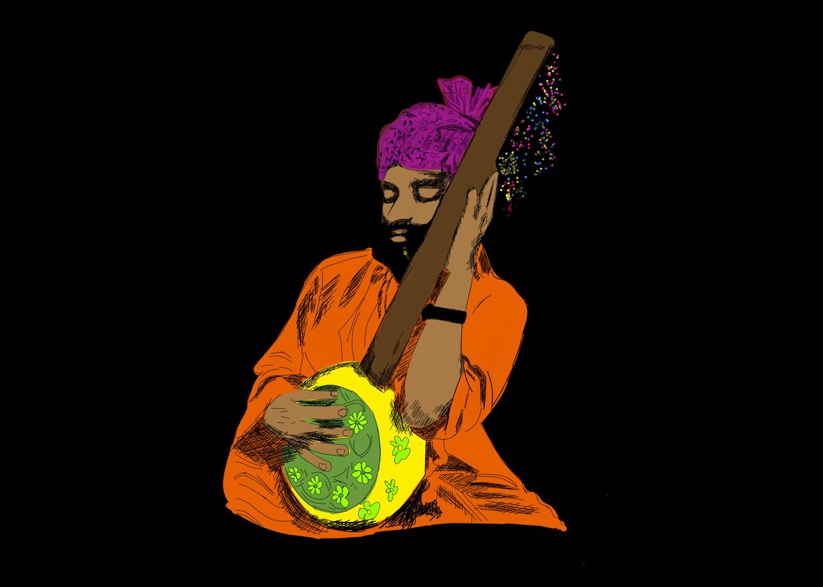 'Allan Faqeer Sufi singer ' Poster, picture, metal print, paint by Ayaz ...