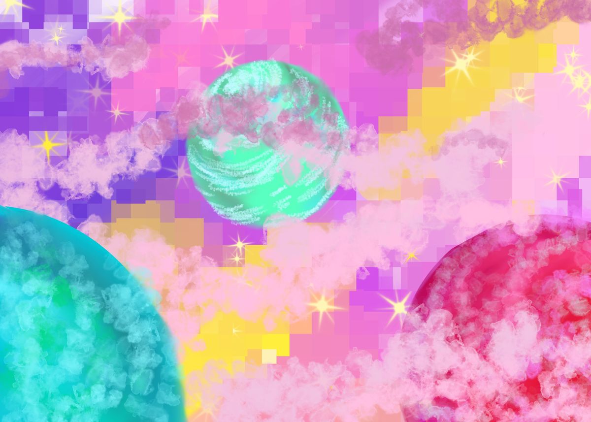 'Cotton Candy Space' Poster by NiceTais | Displate
