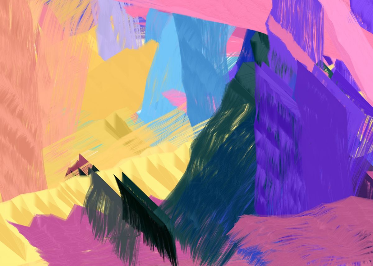 'abstract stroke drawing' Poster by eigens | Displate