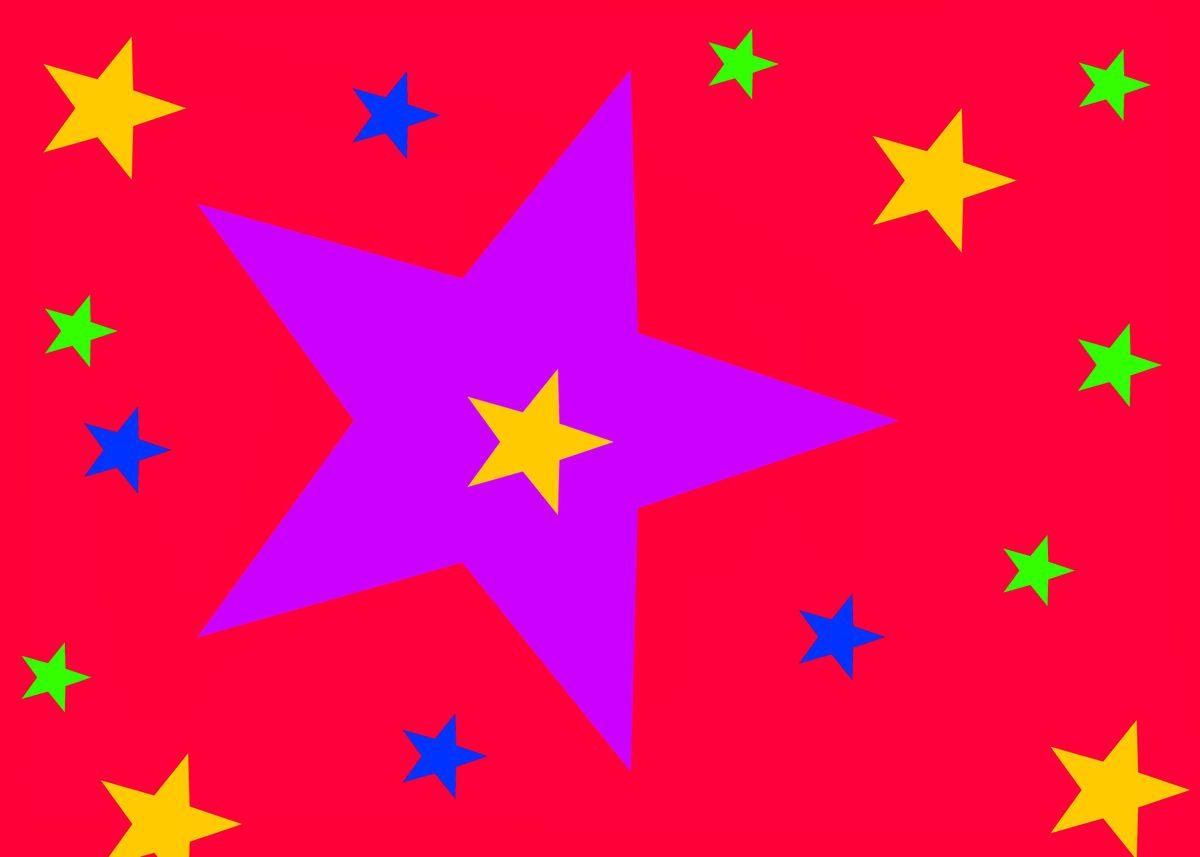 'Big Purple Star' Poster, picture, metal print, paint by Avery Knox ...