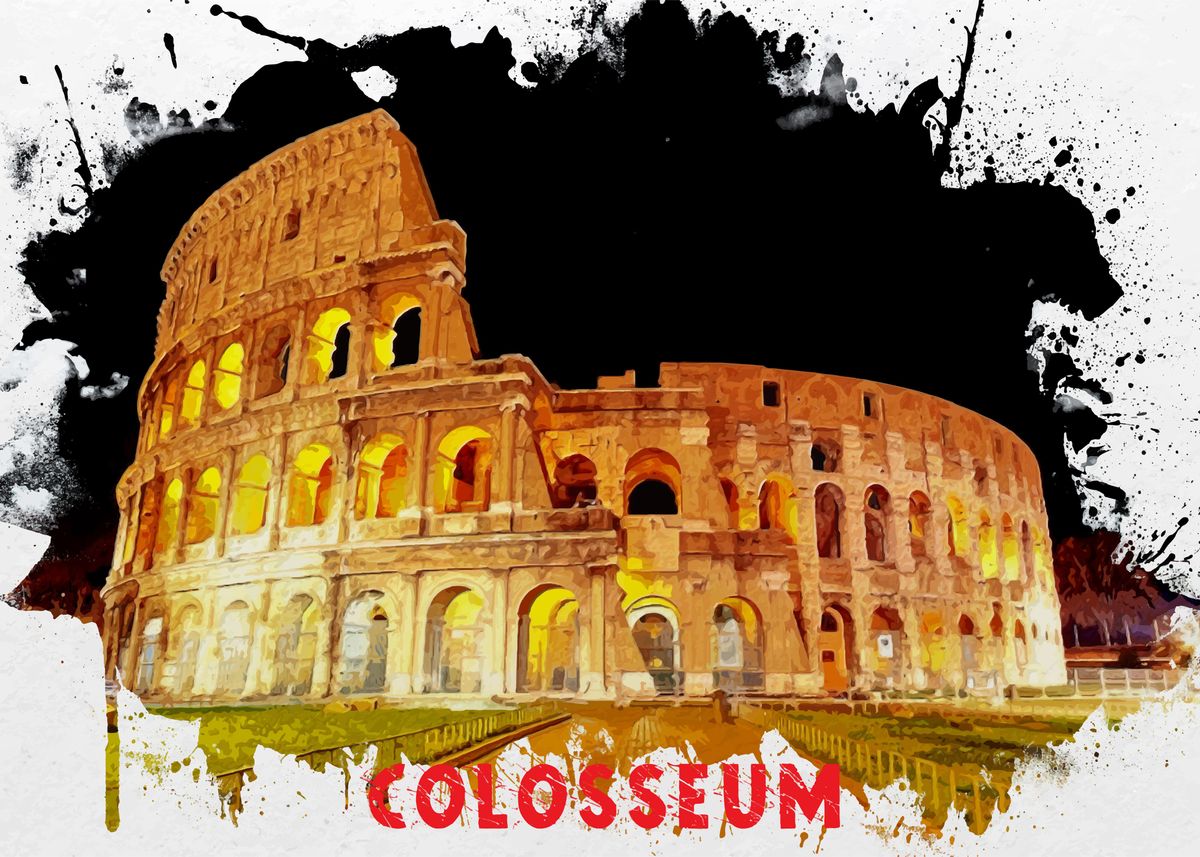 'Colosseum' Poster, picture, metal print, paint by Anxhela Sufa | Displate