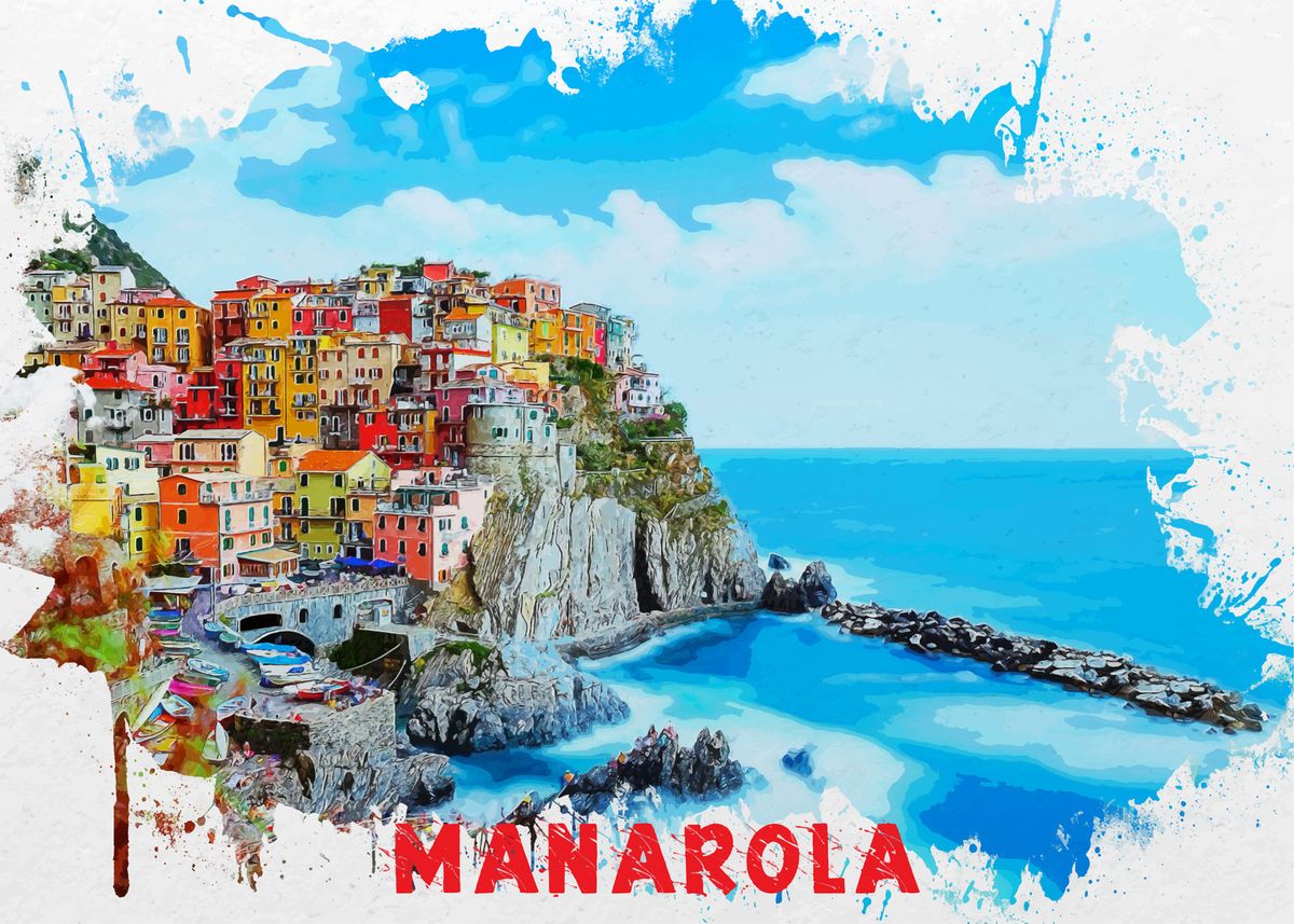 'Manarola' Poster by Anxhela Sufa | Displate