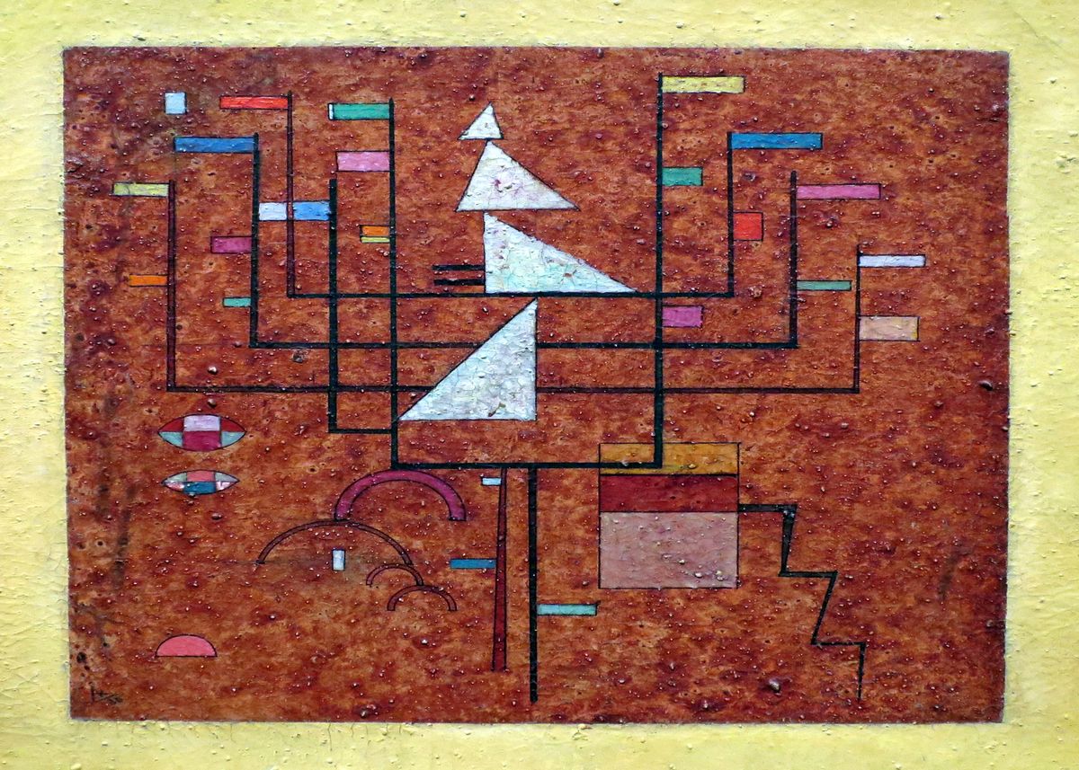 'Kandinsky Yellow Border' Poster, picture, metal print, paint by Jon ...