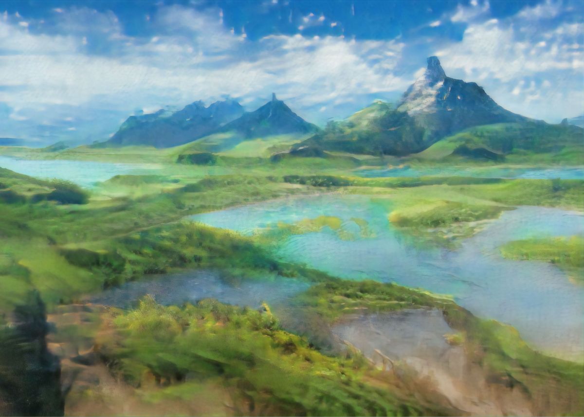 'Waters' Poster, picture, metal print, paint by lokokina | Displate