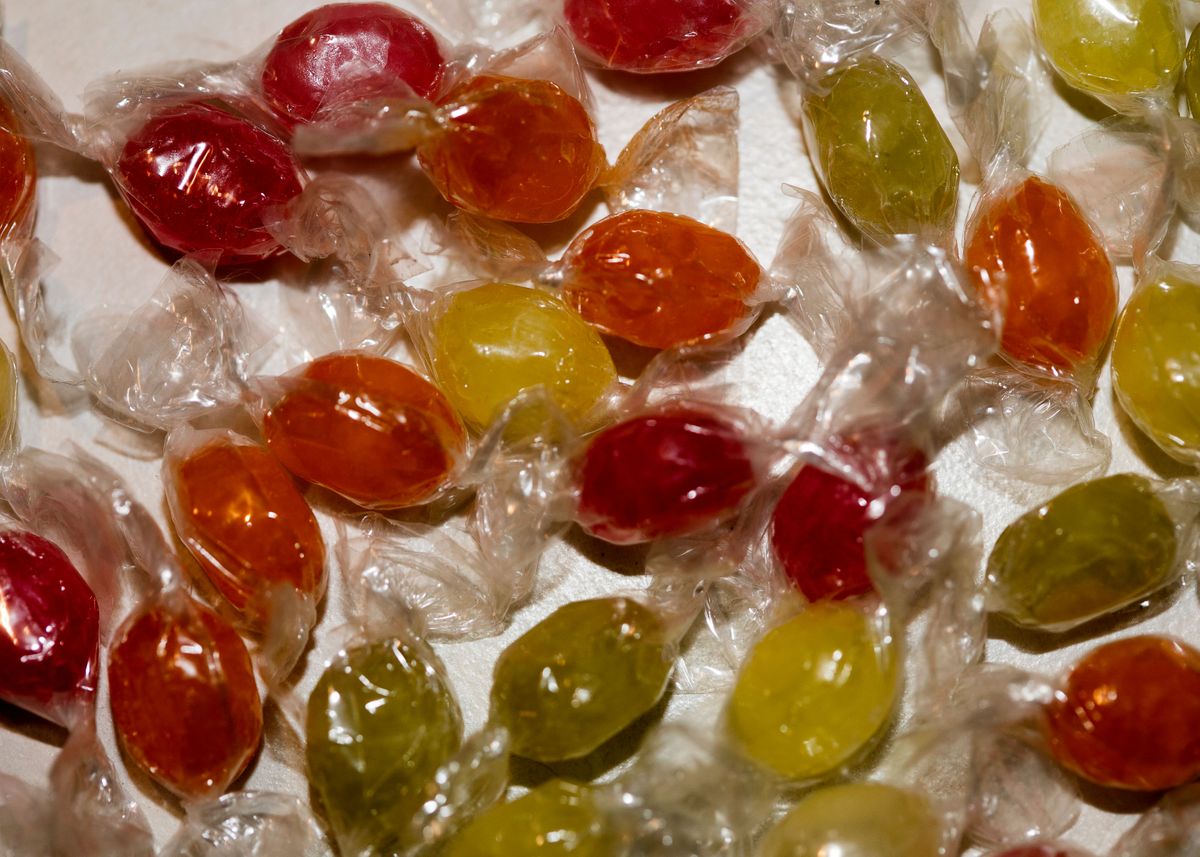 'Colorful candies bon bons' Poster, picture, metal print, paint by ...