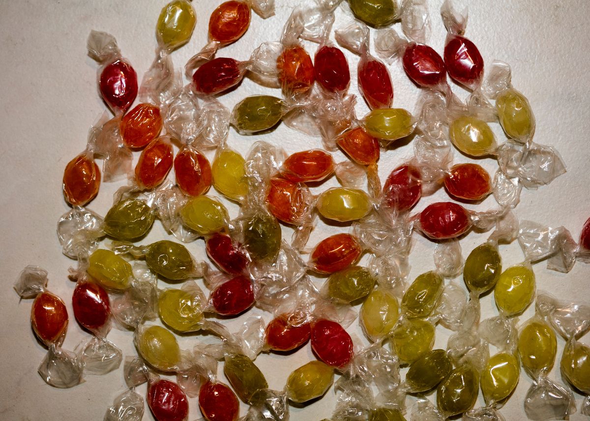 'Colorful candies bon bons' Poster, picture, metal print, paint by ...