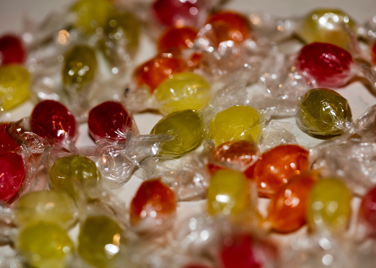 'Colorful candies bon bons' Poster, picture, metal print, paint by ...