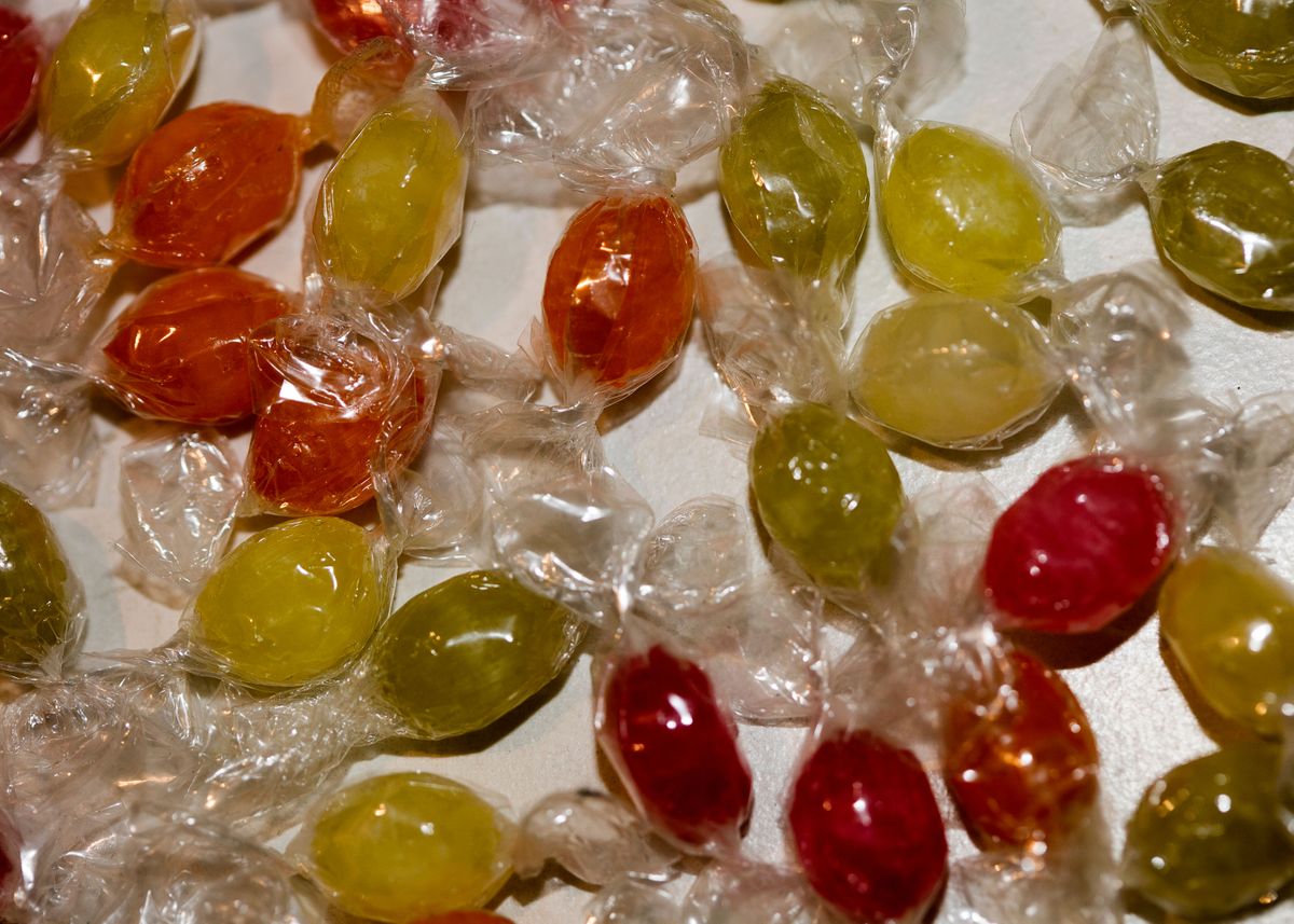 'Colorful candies bon bons' Poster, picture, metal print, paint by ...