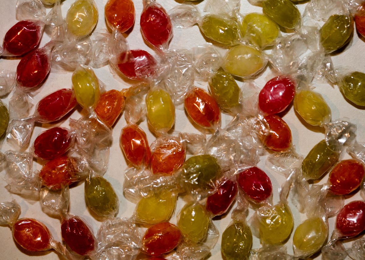 'Colorful candies bon bons' Poster, picture, metal print, paint by ...