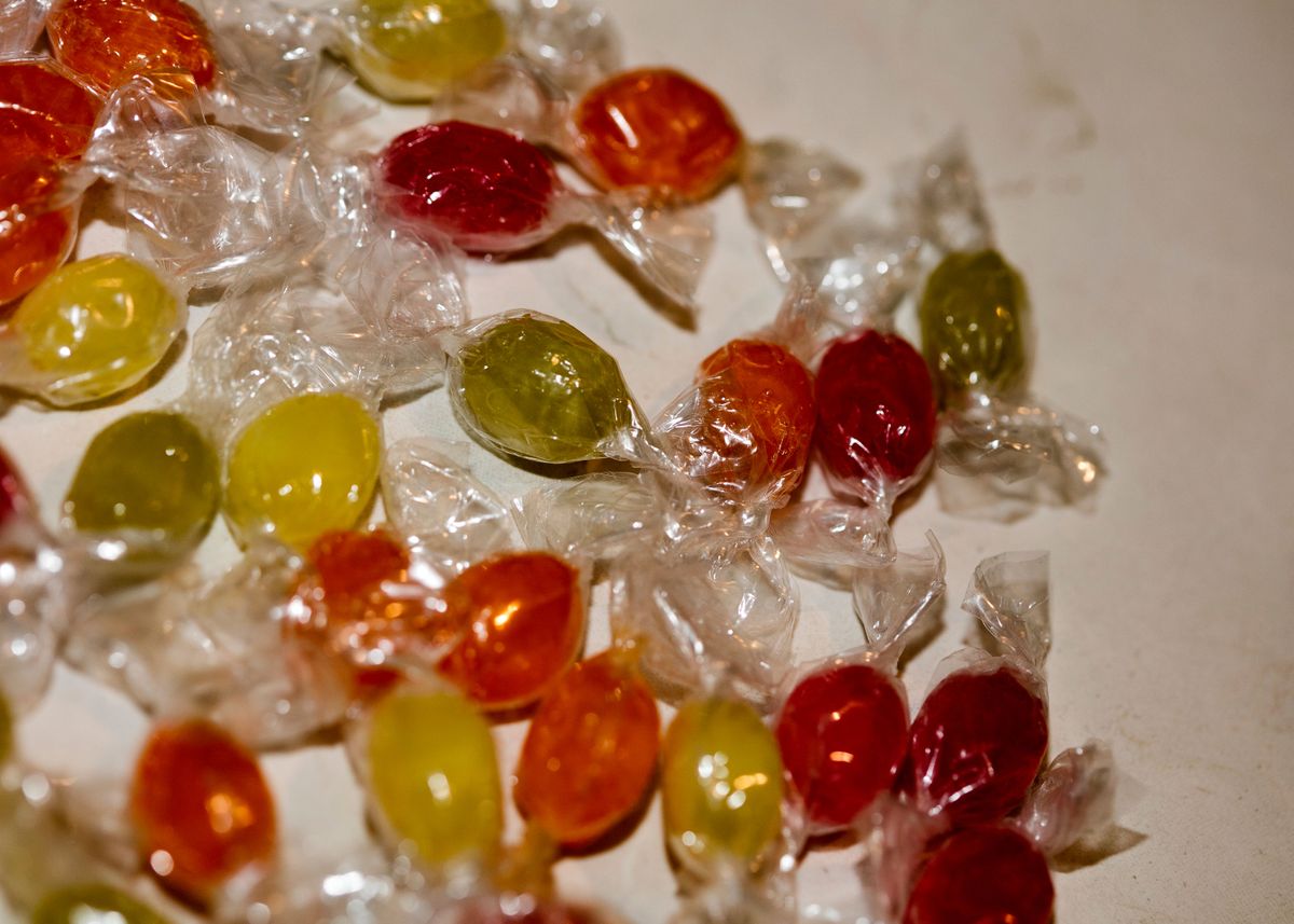 'Colorful candies bon bons' Poster, picture, metal print, paint by ...