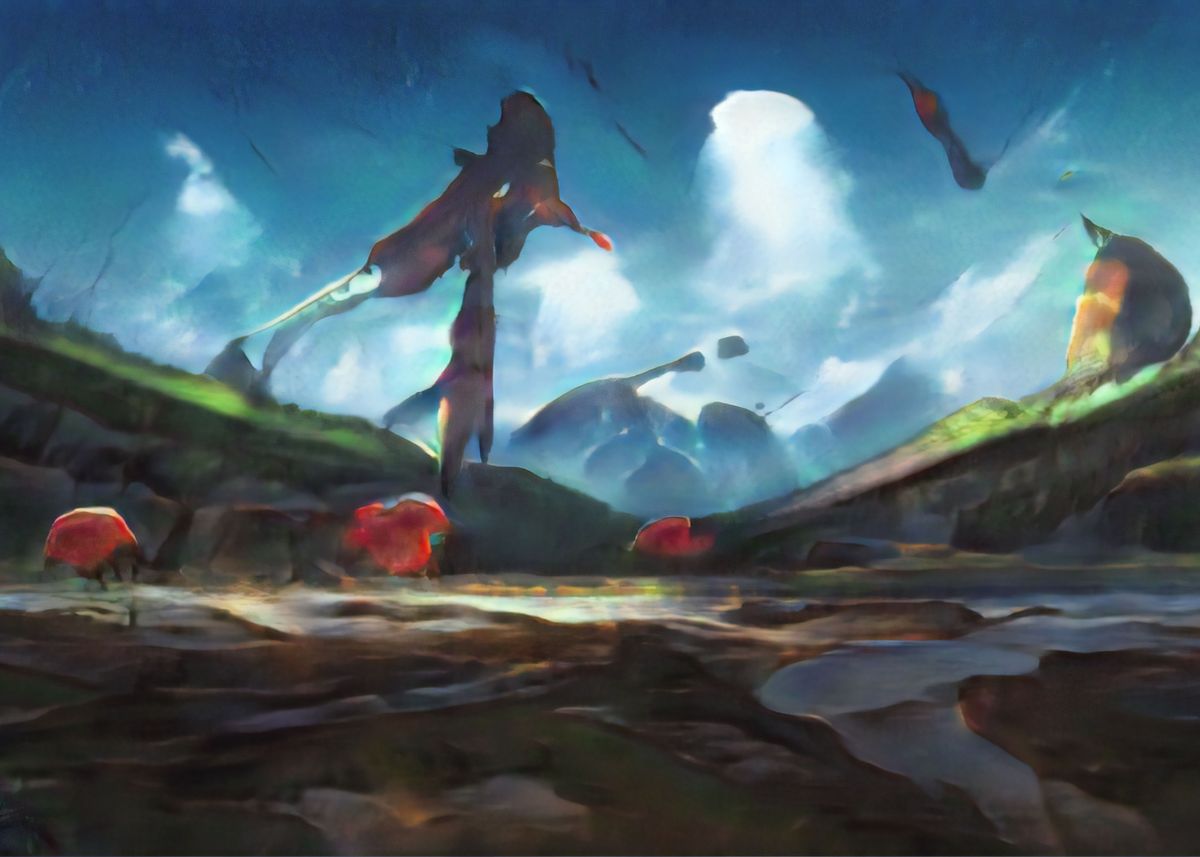 'Wanderland' Poster, picture, metal print, paint by lokokina | Displate