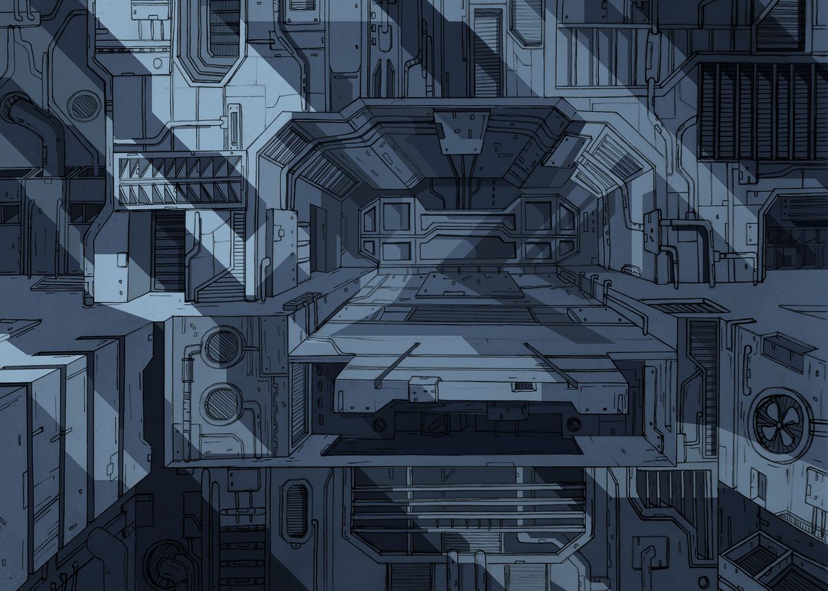 'Hangar' Poster, picture, metal print, paint by Veronica Gonzalez ...