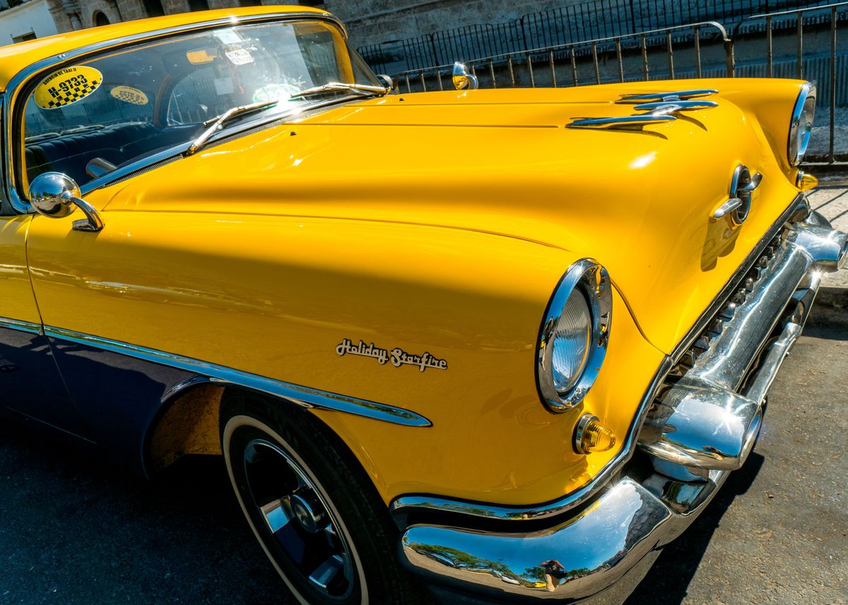 'Yellow car' Poster, picture, metal print, paint by Roberto Agostini ...