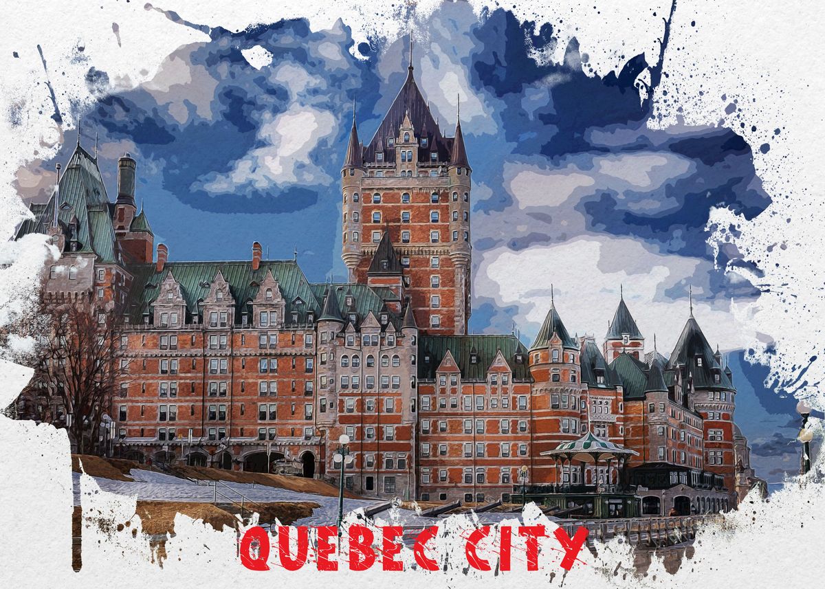 'Quebec City' Poster by Anxhela Sufa | Displate