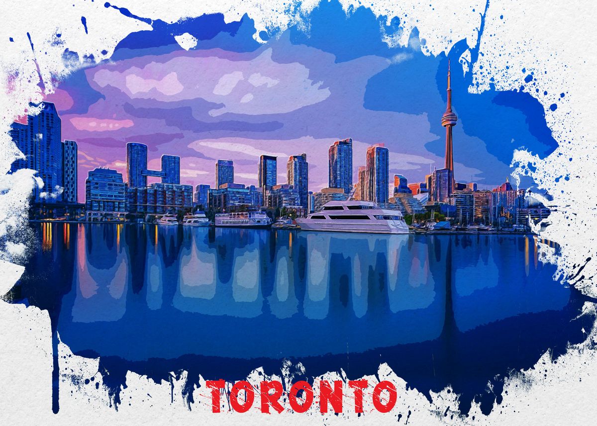 'Toronto' Poster, picture, metal print, paint by Anxhela Sufa | Displate