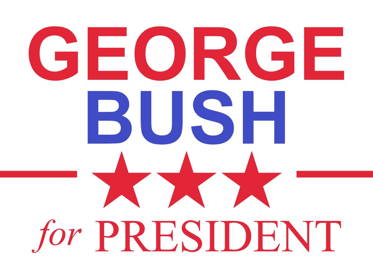 'GEORGE BUSH Election' Poster, picture, metal print, paint by Atomic ...
