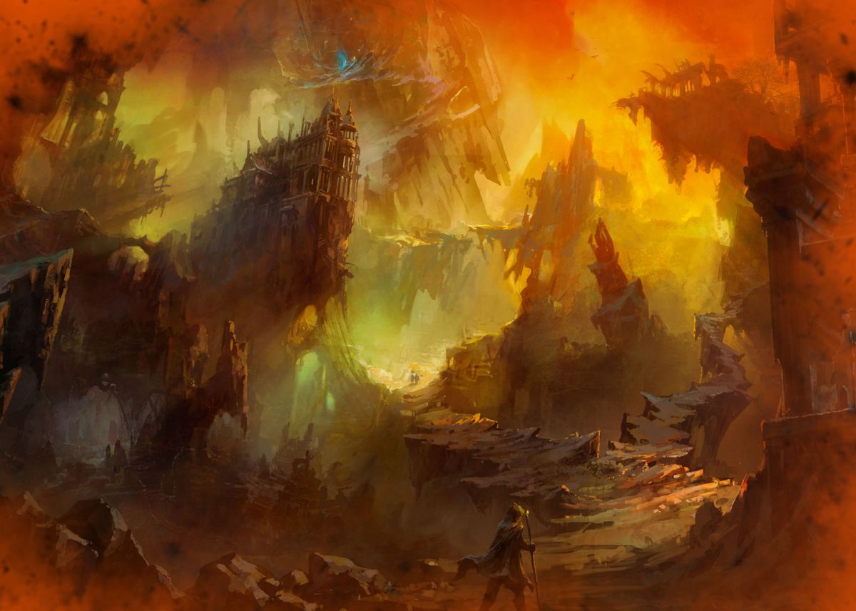 'Landscape of war' Poster, picture, metal print, paint by The Miracle ...