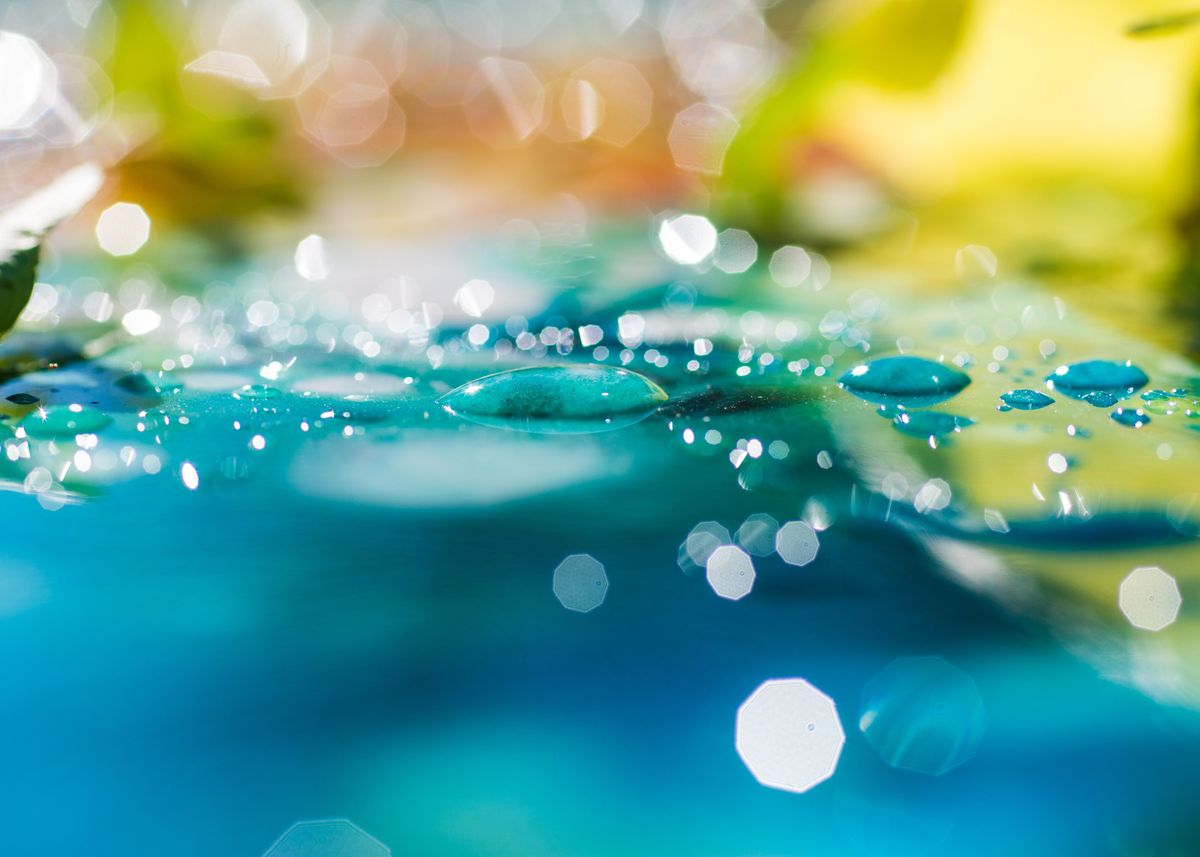 'Abstract Waterdrops' Poster, picture, metal print, paint by Art Shack ...