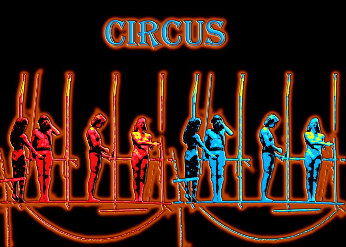'Circus trapezists' Poster, picture, metal print, paint by Leopold Brix ...