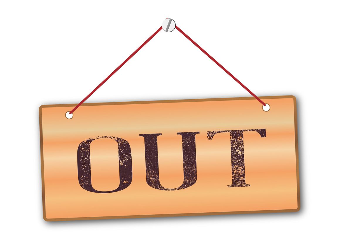 'Out Sign' Poster, picture, metal print, paint by HomeStead Digital ...