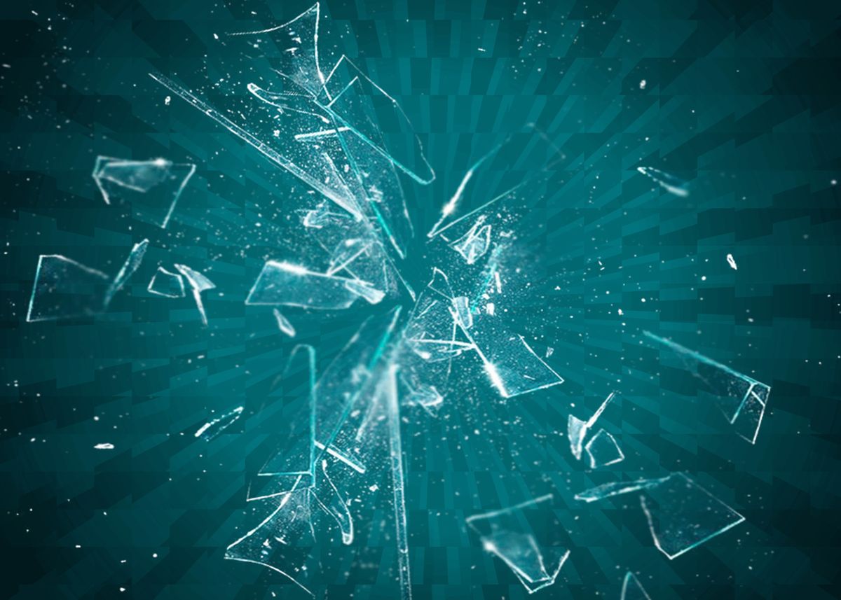 'Abstract Broken Glass' Poster, picture, metal print, paint by Art ...