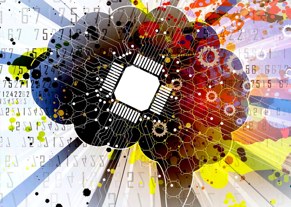 'Conceptual technology illu' Poster by Vs 1489 | Displate