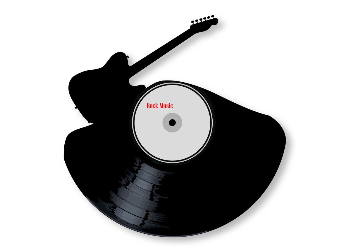 'Rock Music Record' Poster, picture, metal print, paint by HomeStead ...