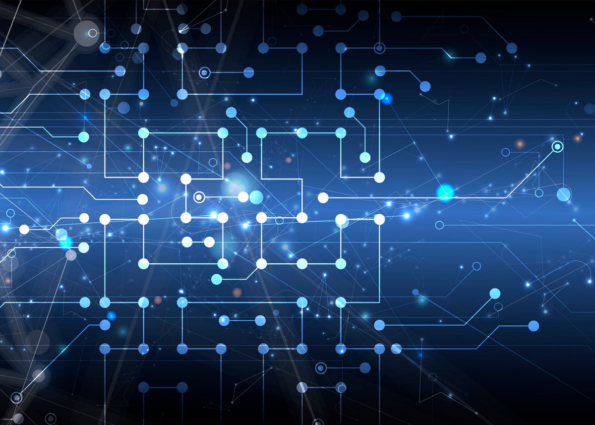 'Abstract circuit board' Poster by Vs 1489 | Displate