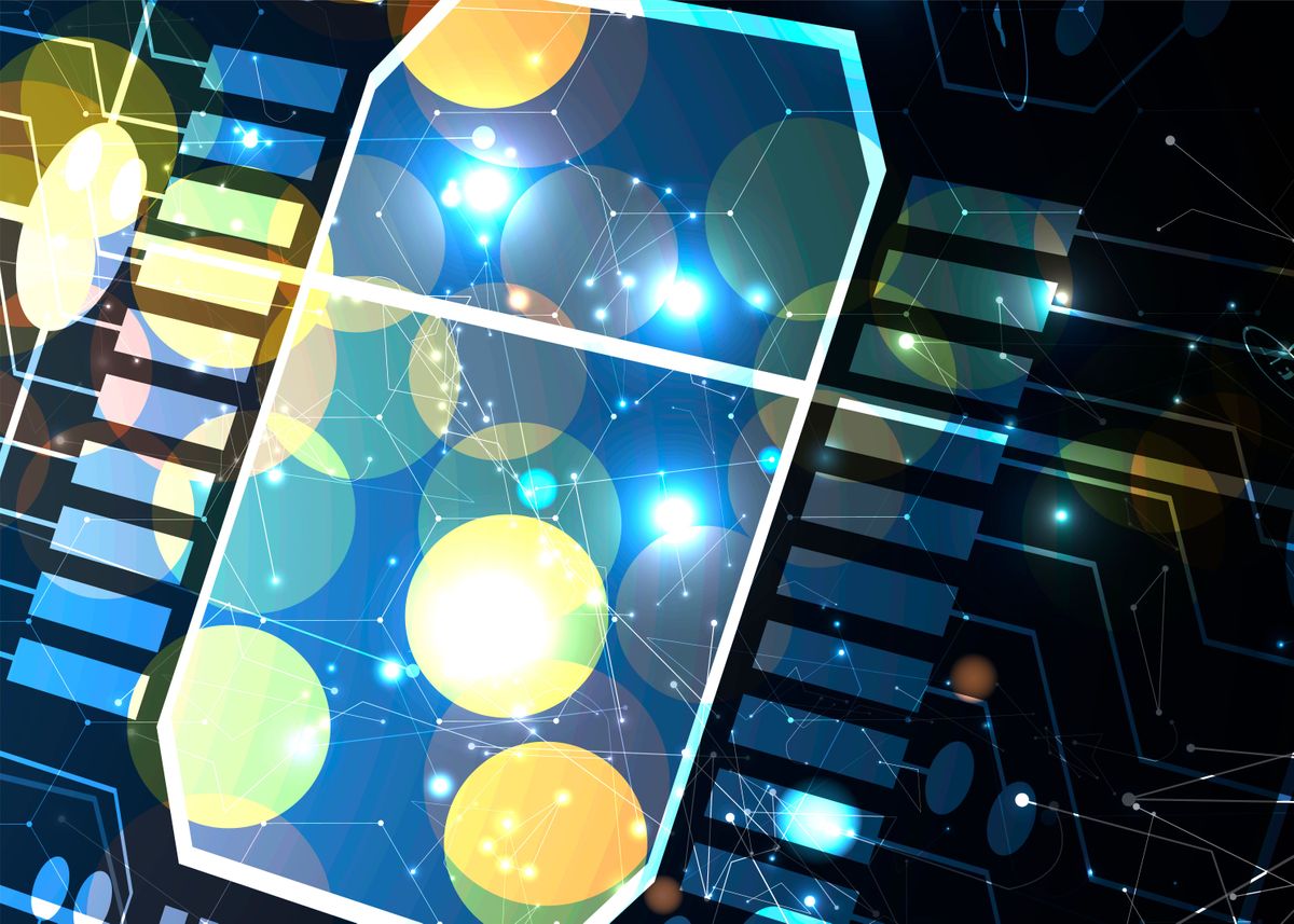 'Abstract circuit board' Poster, picture, metal print, paint by Vs 1489 ...