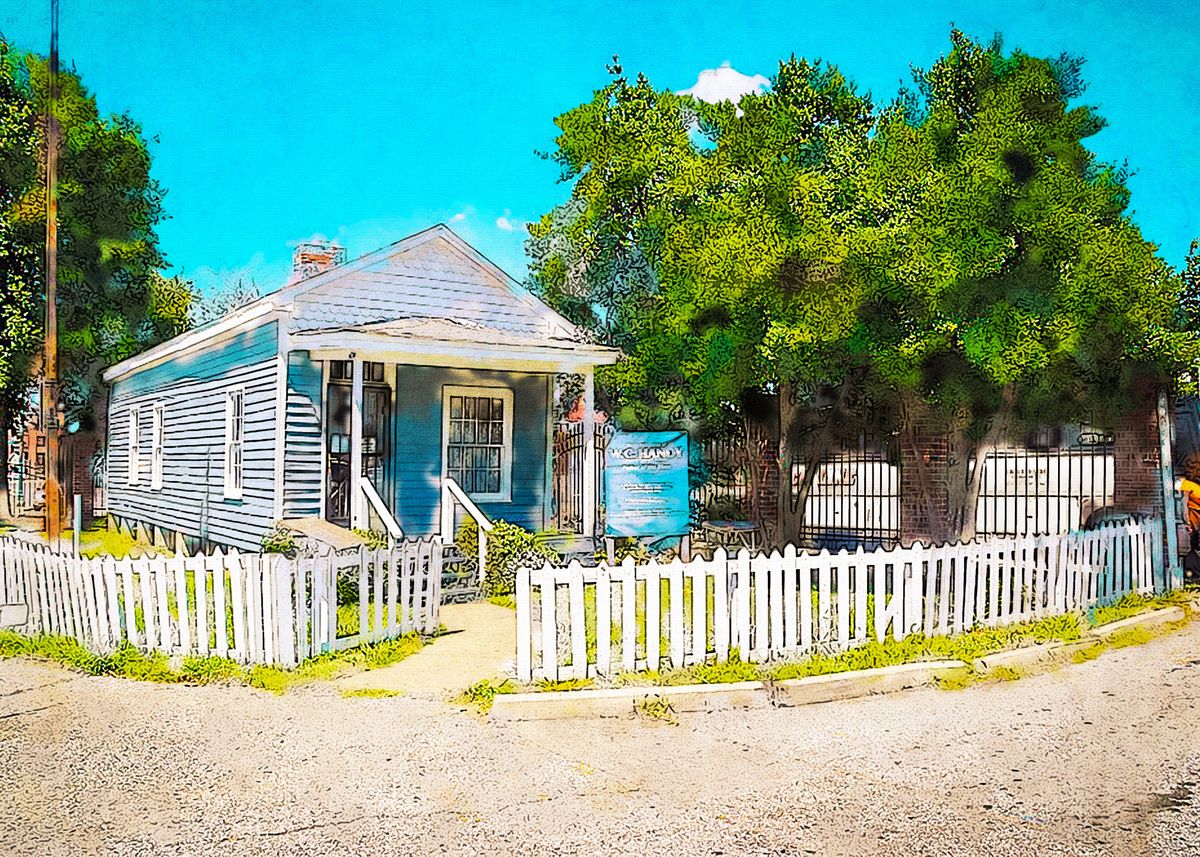 'WC Handy House Museum' Poster, picture, metal print, paint by Aaron ...