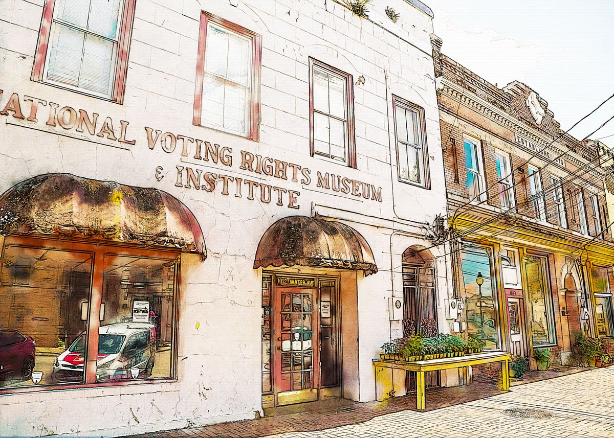 'National Voting Rights' Poster, picture, metal print, paint by Aaron ...