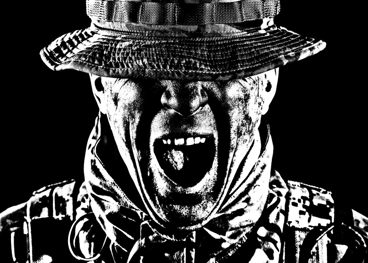 'Angry Sergeant' Poster by Getmilitaryphotos Pro | Displate