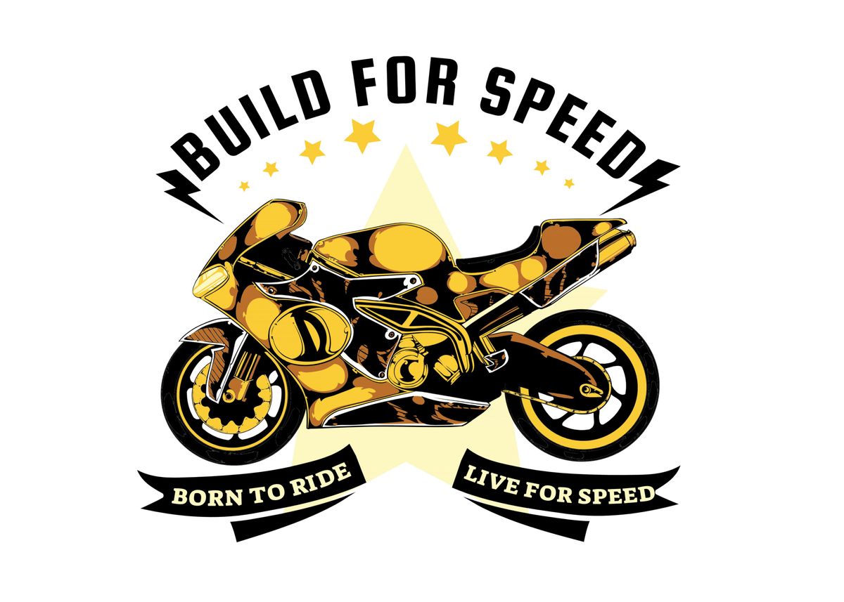 'build for speed' Poster, picture, metal print, paint by Create ...