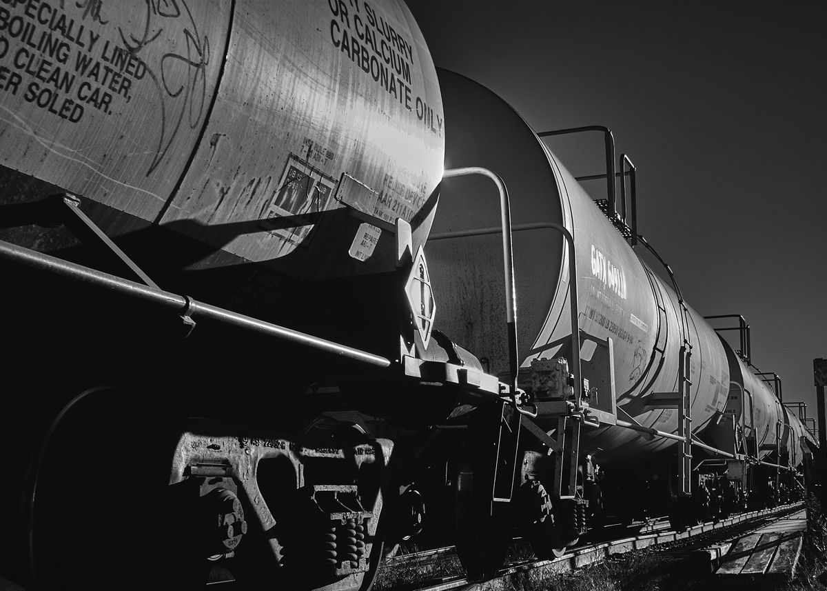 'Tank Cars' Poster, picture, metal print, paint by Bob Orsillo | Displate