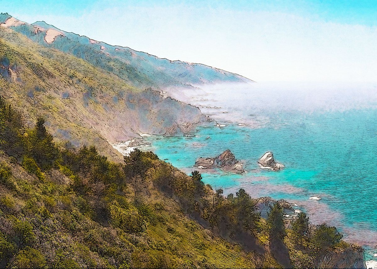 'Big Sur' Poster by Aaron Design | Displate