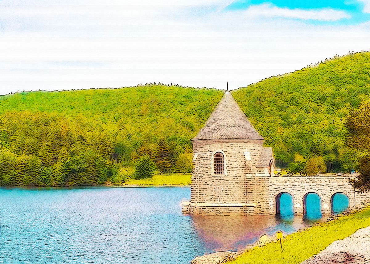 'Saville Dam' Poster by Aaron Design | Displate